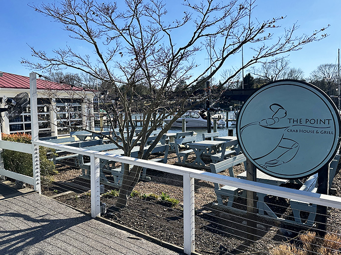 Waterfront elegance meets casual comfort at The Point - where Mill Creek views enhance every crab cake.