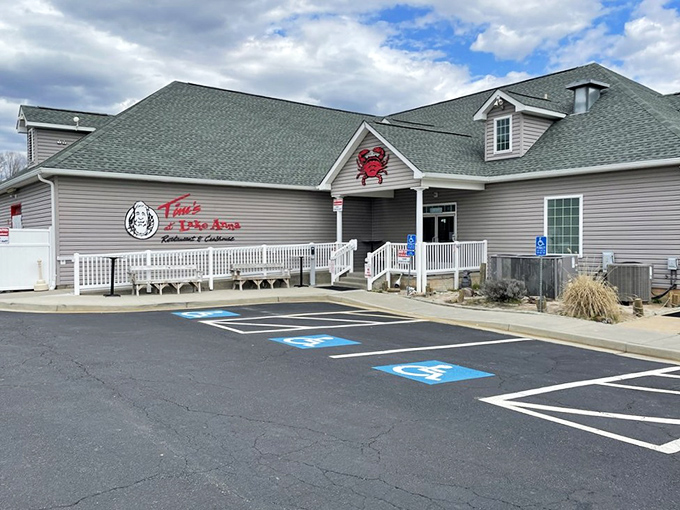 Tim's at Lake Anna proves great seafood doesn't need an ocean view&mdash;just that iconic red crab sign and a commitment to freshness.