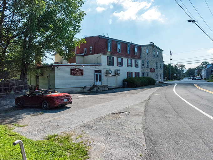 This unassuming historic building holds stories of generations past – the heart of Boiling Springs' small-town charm.
