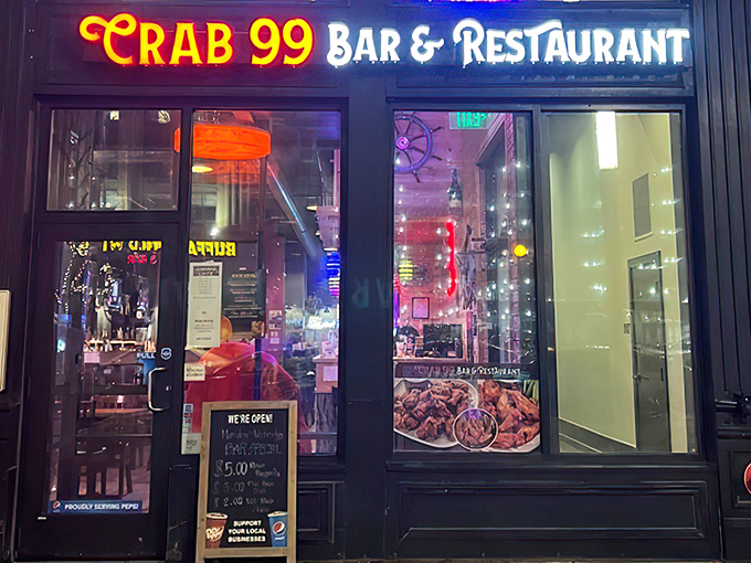 Those bold red letters promise spicy adventures that'll have you reaching for napkins and coming back.