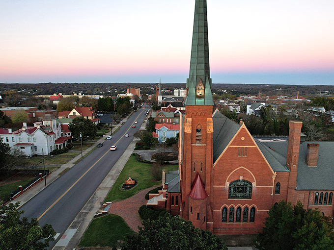 Historic brick buildings stand proud in downtown Danville, ready for their second act. 