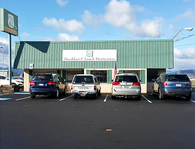 Classic diner architecture that's stood the test of time, welcoming travelers with promises of honest comfort food.