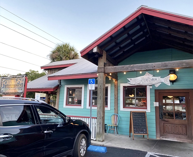 That seafoam green building with the red trim is like a beacon for hungry locals. Fourth Street Shrimp Store keeps it simple&mdash;the food does the talking.