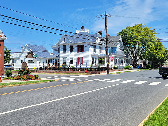These Victorian beauties line up like colorful characters in a beloved small-town novel.