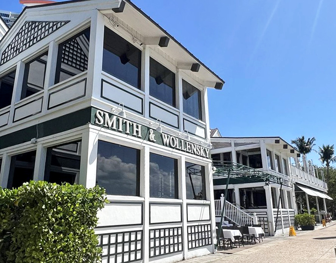 Two-story elegance overlooking the bay creates the perfect setting for celebrating life's finest steaks.