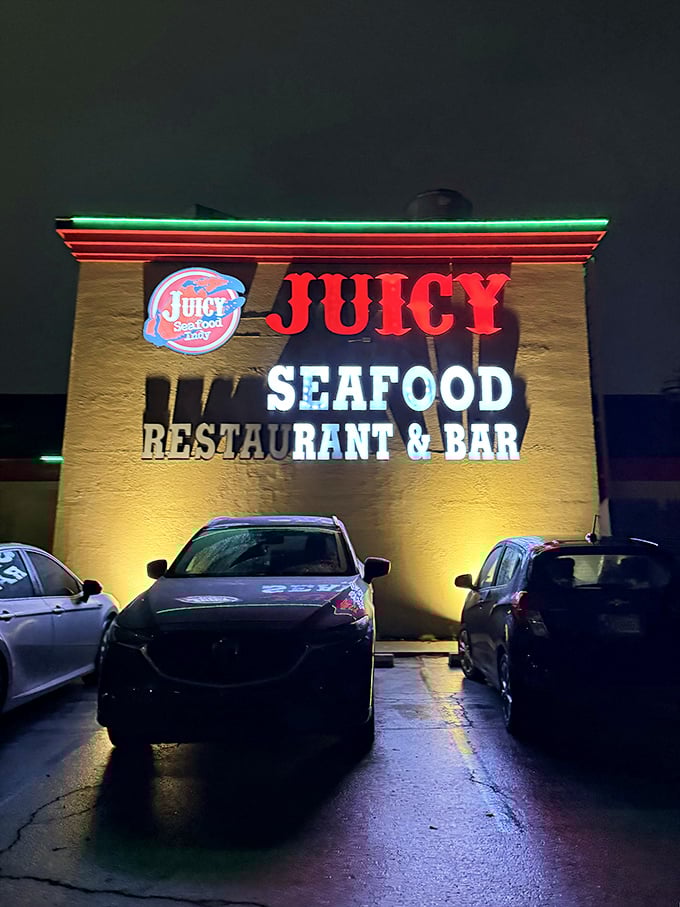 Those illuminated letters shine like a lighthouse for hungry sailors navigating Indianapolis after dark.