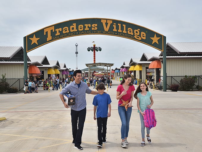 This happy family knows the secret&mdash;Traders Village isn't just shopping, it's quality time with a side of bargains.