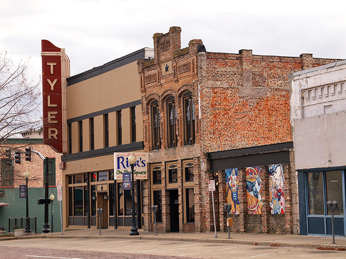 Tyler's brick-paved streets invite leisurely strolls where the biggest rush is deciding which antique shop to explore first.