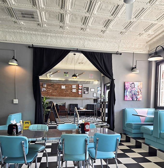 That pressed tin ceiling has witnessed decades of first dates, family celebrations, and the occasional "I shouldn't, but I will" dessert order.