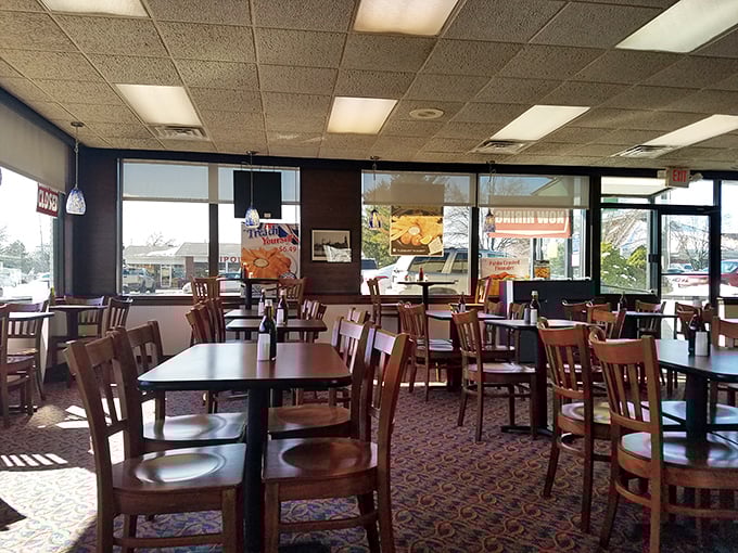 Sunlight streams through windows illuminating tables where memories are made, one hushpuppy at a time.