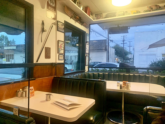 Cozy booths with a view of Bakersfield life passing by&mdash;the perfect spot for contemplating life's big questions over coffee and pancakes.