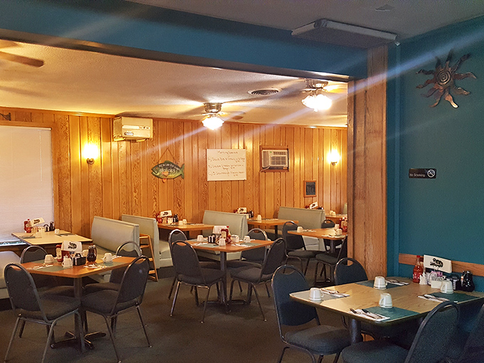 Another angle of the dining room where locals gather for the kind of breakfast worth driving across town.