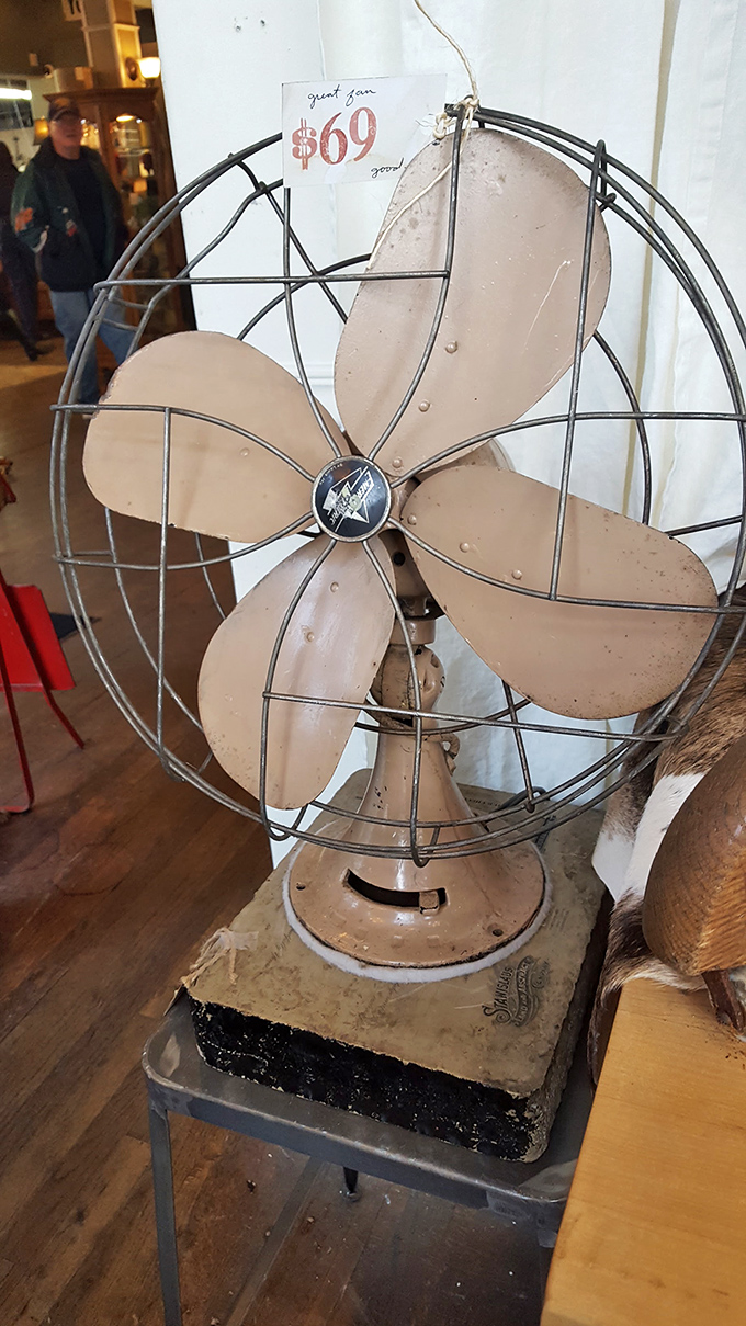 The original air conditioning, with more personality and fewer settings. This vintage fan cooled people through heatwaves when "streaming" only referred to creeks.