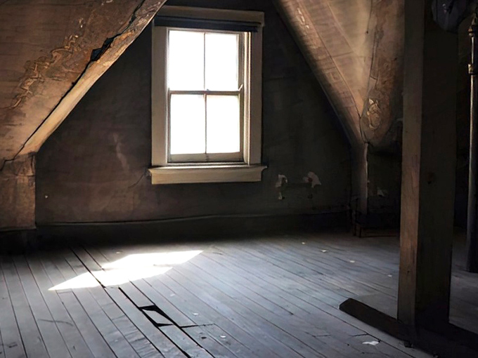 Attics should store Christmas decorations and old yearbooks, not whatever paranormal energy is definitely collecting in this sun-dappled space.