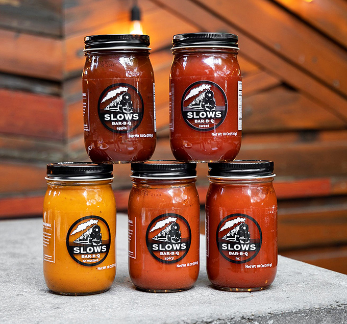 Bottled happiness in mason jars. Each sauce has its own personality &ndash; some sweet, some spicy, all ready to elevate your meat experience.