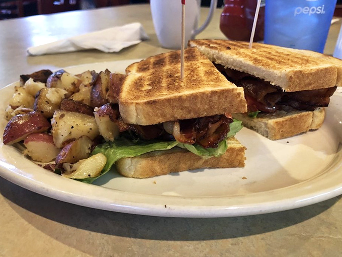 The BLT&mdash;where three simple letters translate to "Better Lunch Today" and those home fries are having their own little flavor party.