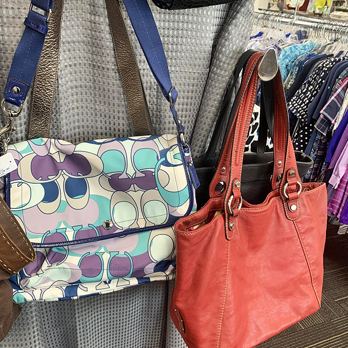 Handbag heaven for the fashion-forward bargain hunter&mdash;that coral leather tote still has years of stylish service ahead.