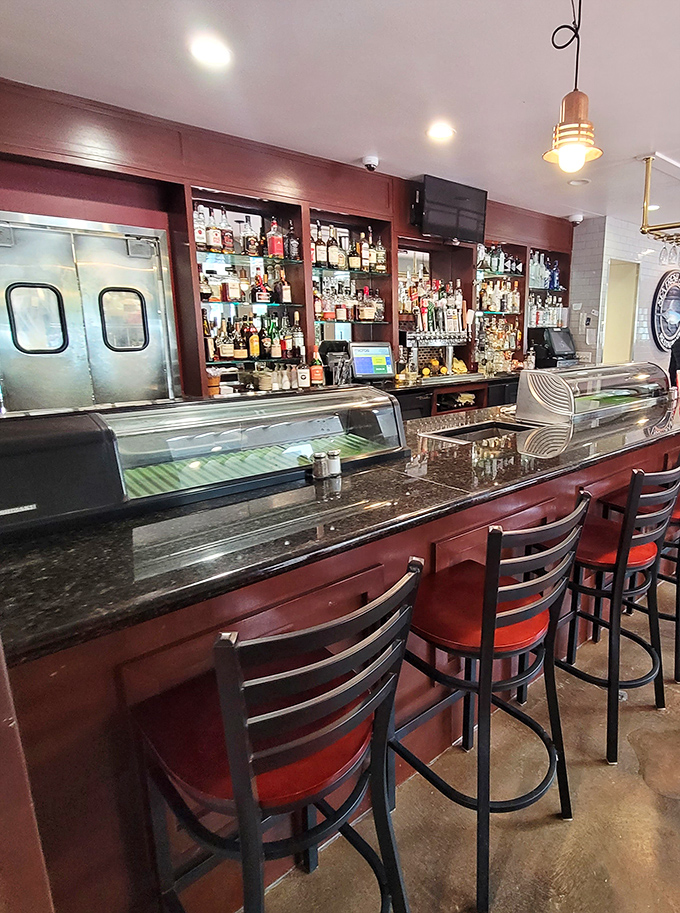 A bar stocked for serious seafood enthusiasts. Because sometimes the perfect oyster deserves the perfect cocktail companion.