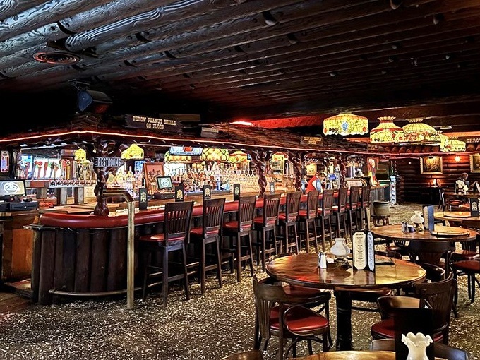 A bar straight out of a Western saloon, if that saloon had excellent lighting and bartenders who remember your name and your drink.