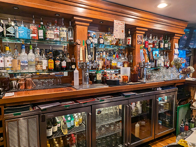 The bar doesn't just serve drinks&mdash;it serves community, with enough spirits to warm you after a chilly mountain ride.