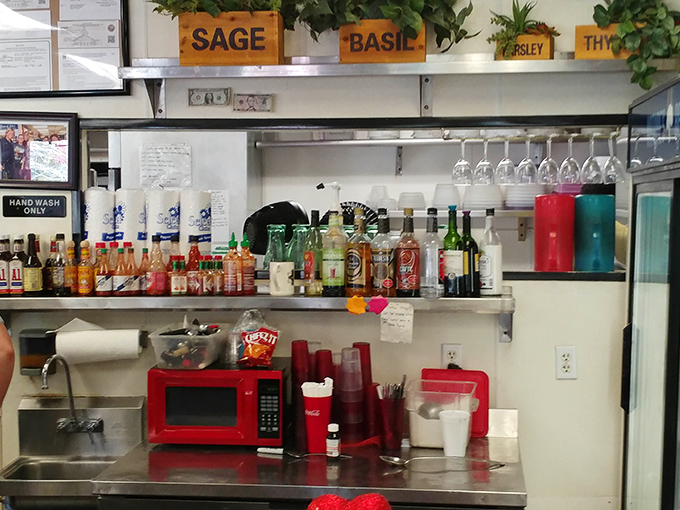 No fancy mixologists here—just honest drinks served in a setting where conversation flows easier than the coffee, which never stops coming.