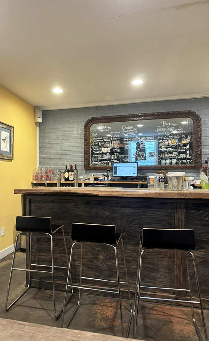 The basement bar area offers a cozy retreat where you can sip, sample, and savor while contemplating your next food adventure.
