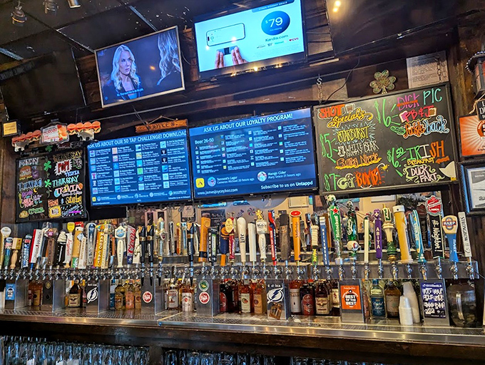 The tap lineup reads like a United Nations of beer&mdash;dozens of handles promising liquid happiness from Ireland and beyond.