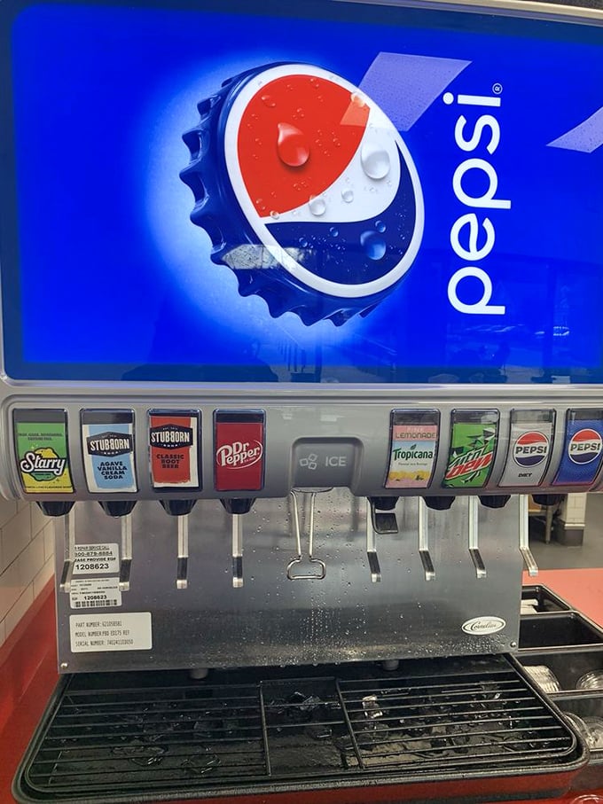 Choose your beverage companion wisely&mdash;this sandwich deserves a worthy sidekick. The drink selection stands ready to complete your meal's perfect balance.