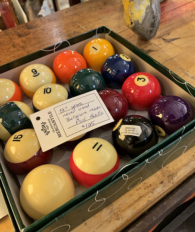 These billiard balls aren't just game pieces&mdash;they're colorful sculptures waiting to become conversation starters on someone's perfectly distressed coffee table.