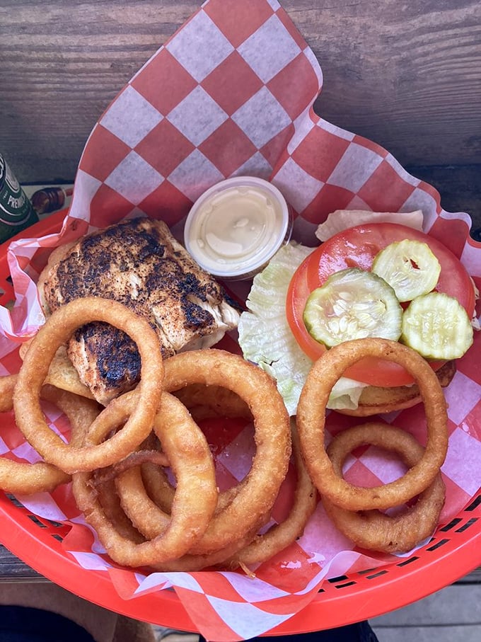 A sandwich that makes other sandwiches feel inadequate. Blackened mahi with a perfect char, proving fish can indeed be comfort food.