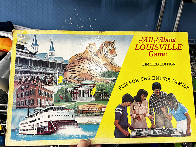 "All About Louisville"&mdash;a vintage board game that's both nostalgic treasure and perfect souvenir for visitors seeking local flavor.