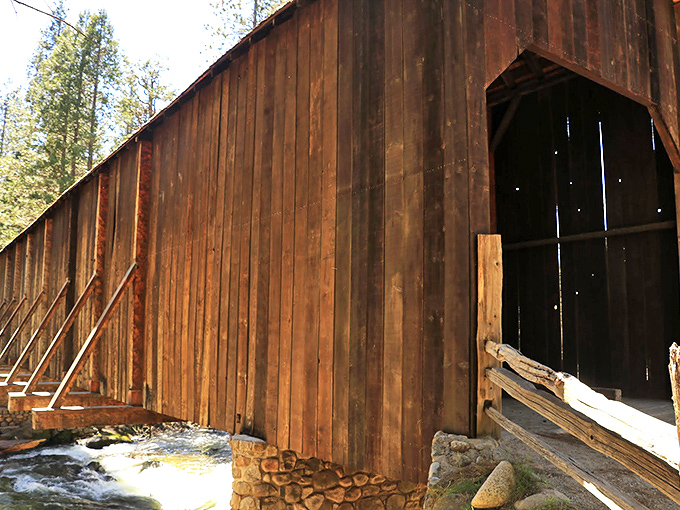 The weathered wood tells tales of countless seasons, each plank a page in California's history book.