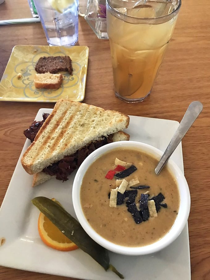 This brisket sandwich with soup combo is the comfort food equivalent of a warm blanket and a hug from grandma.