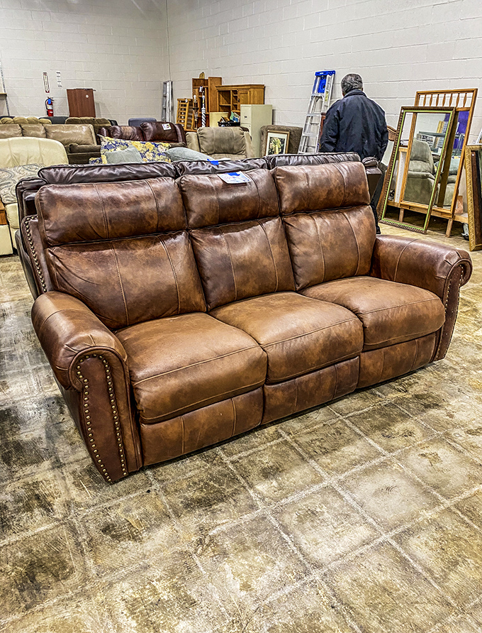 The leather sofa that makes you want to cancel plans. Sink into this buttery-soft seating and suddenly Netflix sounds better than dinner out.