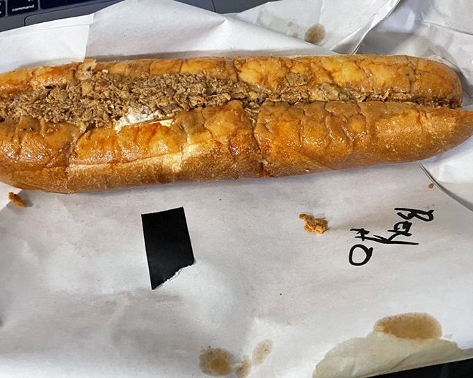 A cheesesteak so photogenic it deserves its own Instagram. The perfect ratio of meat to bread, waiting patiently for its close-up.