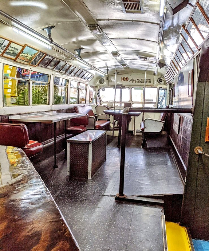 Dining in a converted bus—because sometimes the journey to deliciousness requires unusual transportation.