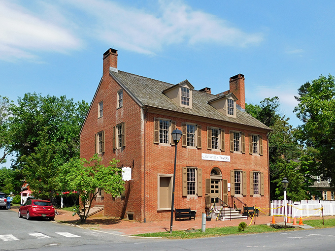 Cantwell's Tavern stands as the crown jewel of Odessa's historic district, its Georgian architecture bathed in golden afternoon light.