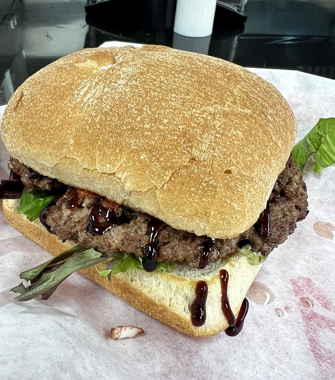 The Caprese Beef burger &ndash; where Italy and America have a delicious summit meeting that results in world peace, one bite at a time.