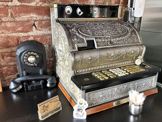That vintage cash register has seen more transactions than a Vegas casino, each one worth it.