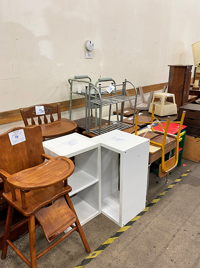 Furniture finds range from practical to spectacular, turning house hunting into an affordable home makeover show.