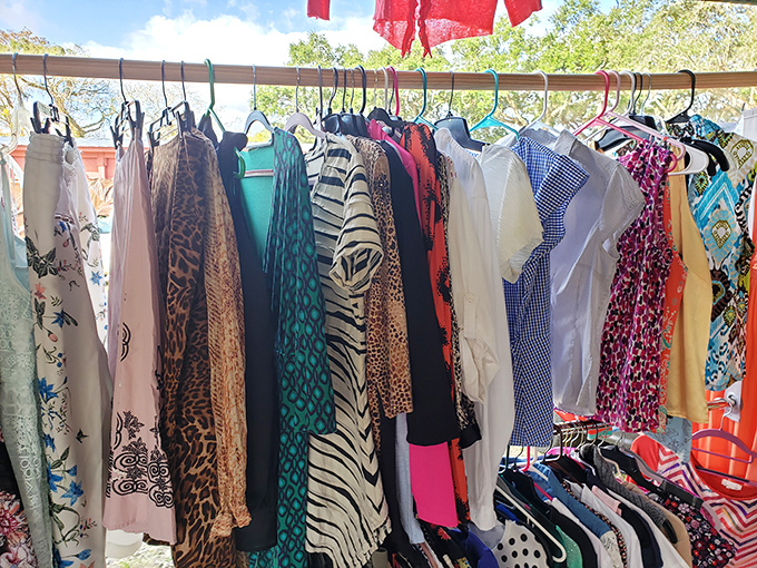 Fashion's wild side comes alive on this rack. From leopard to zebra prints, these garments are practically roaring for attention.