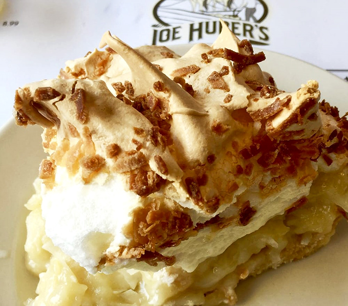 A slice of pie that doesn't just end a meal—it crowns it, with layers that deserve their own geological study.