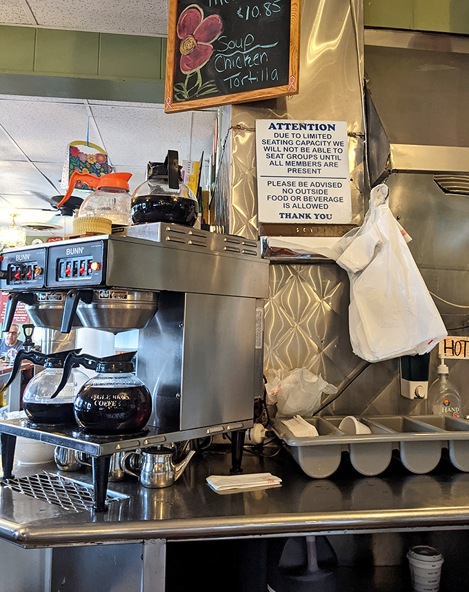 The coffee station that's seen more mornings than a Today Show host.