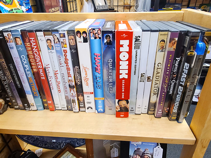 A cinephile's treasure trove spanning decades of entertainment. "Monk" next to "Gladiator"? That's range, baby!