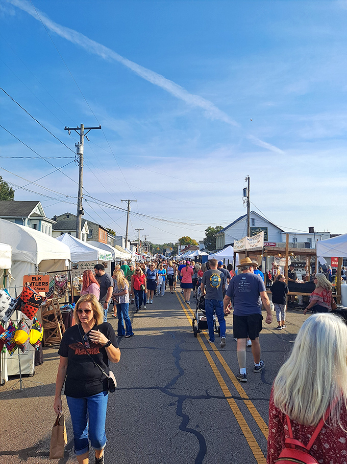 The Sauerkraut Festival transforms Main Street into a bustling marketplace where "excuse me" becomes the day's most-used phrase.