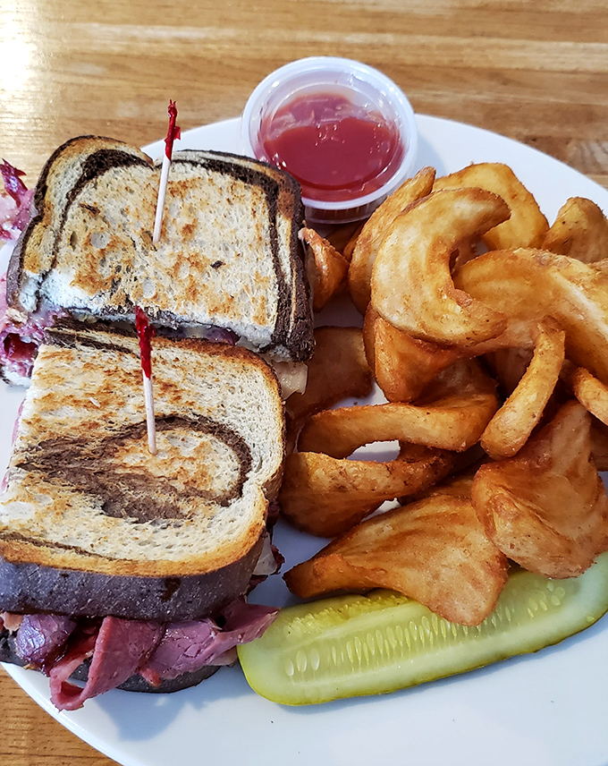 The perfect Reuben doesn't exi&mdash; Oh wait, here it is, with that ideal meat-to-sauerkraut ratio that sandwich dreams are made of.