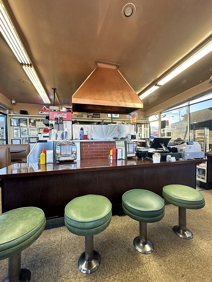 Those mint-green counter stools have supported generations of hungry Angelenos. If they could talk, they'd tell you to order the pastrami.
