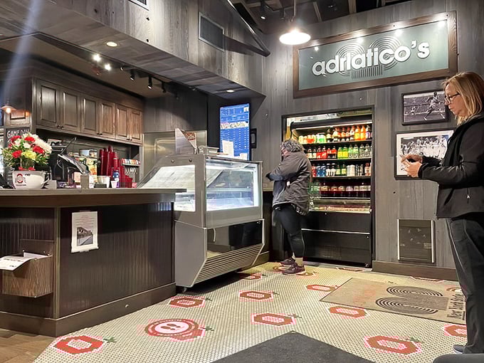 Where pizza dreams come true &ndash; the counter where anticipation builds as you watch your order being prepared with practiced precision.