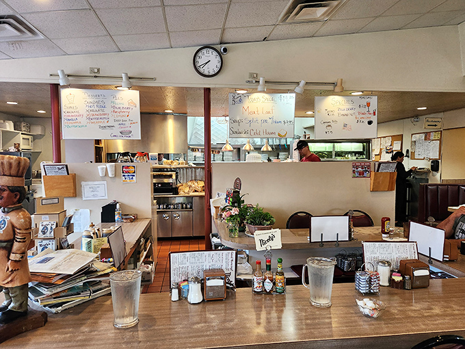 Where the magic happens&mdash;handwritten specials on whiteboards and the gentle clatter of plates signal good things coming from the kitchen.