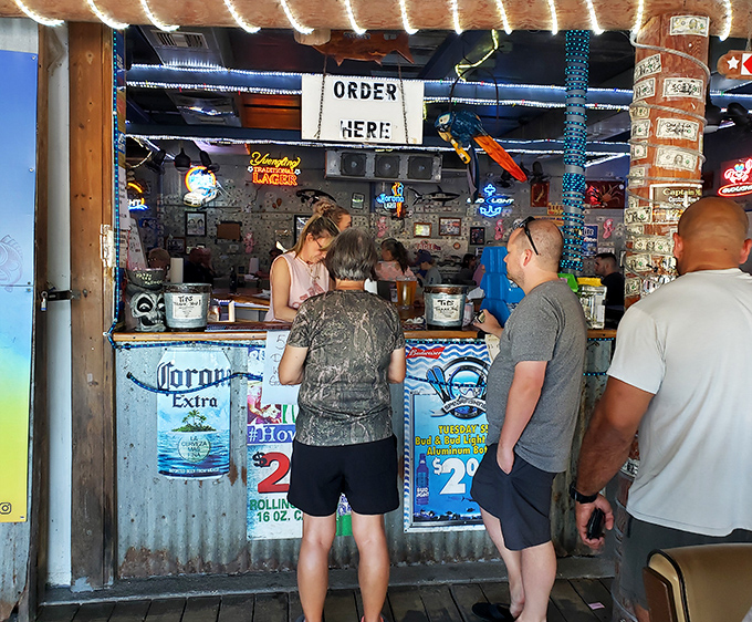 ORDER HERE &ndash; three simple syllables that begin your journey into seafood nirvana, where beer is cold and expectations are exceeded.